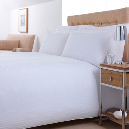 Modena 1cm Satin Stripe, 70/30 T200 Duvet Cover ! Vision Linens