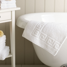 Greek Key Design Cotton Bath Mat | Vision Linens