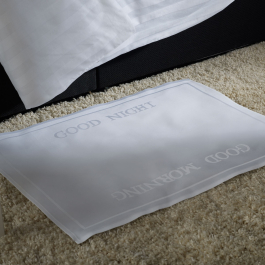 Good Morning/Goodnight Bedside Mat | Vision Linens